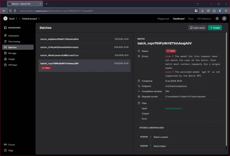 OpenAI - using Batch API (with 50% discount) in C# - Tim Taurit